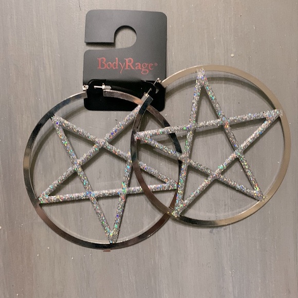 Spencer's | Jewelry | Body Rage Silver Earrings | Poshmark